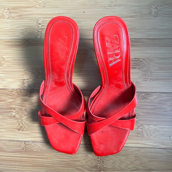 Zara | Shoes | Zara Red Heels | Poshmark